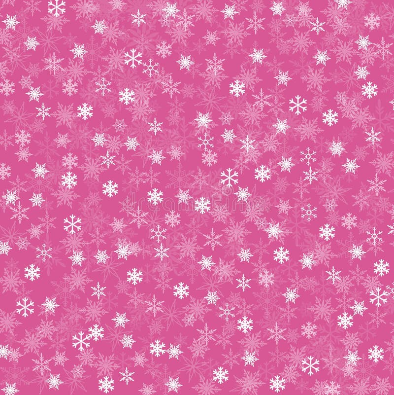 Fondo De Navidad Rosa Con Copos De Nieve Stock de ilustración ...