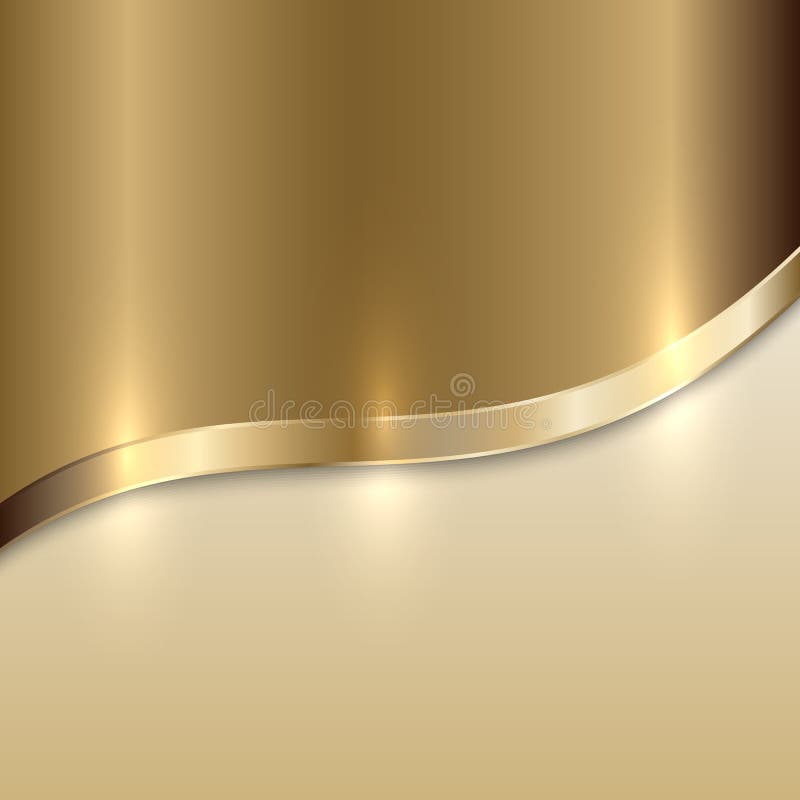 Fondo De Oro De La Textura Del Vector Con La Curva Ilustración del ...