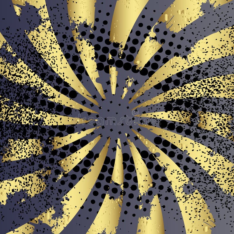 Fondo de oro de los rayos ilustración del vector. Ilustración de dorado ...