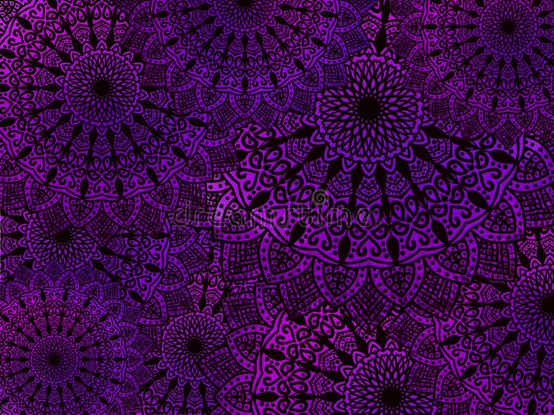 Fondo De Pantalla De Fondo De Arte De Mandala Morada Y Rosa Stock de ...