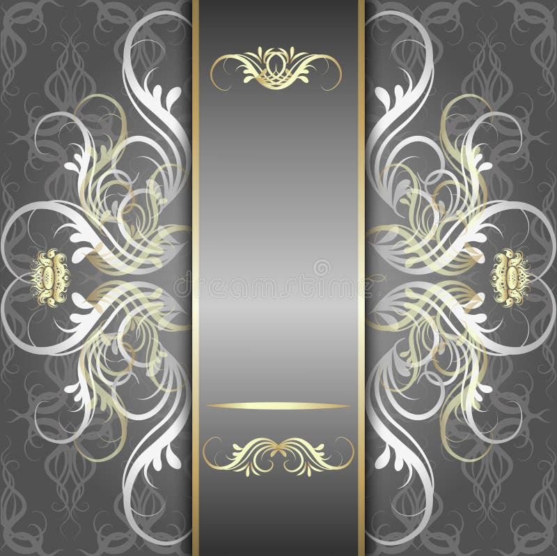 Fondo De Plata Con El Modelo Elegante Ilustración del Vector ...