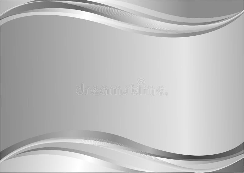 Fondo De Plata Elegante Con Las Ondas Ilustración del Vector ...