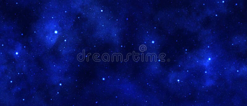 Fondo De Universo Estrellado Azul Profundo Stock de ilustración ...