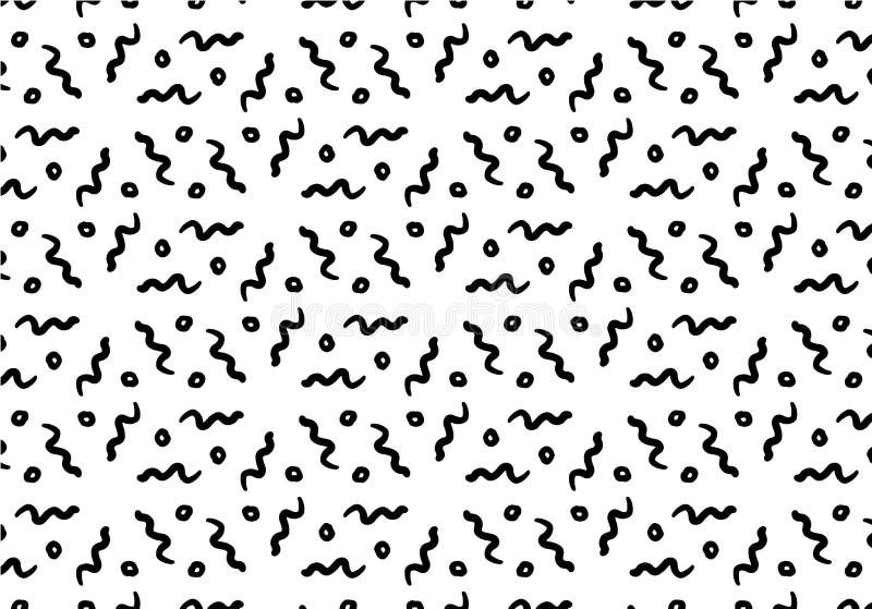 Fondo De Vector Lineal Abstracto En Blanco Y Negro Ilustración del ...