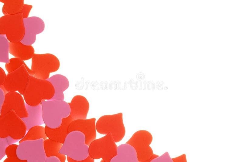 Fondo dei cuori su bianco immagine stock. Immagine di rosso - 65344473