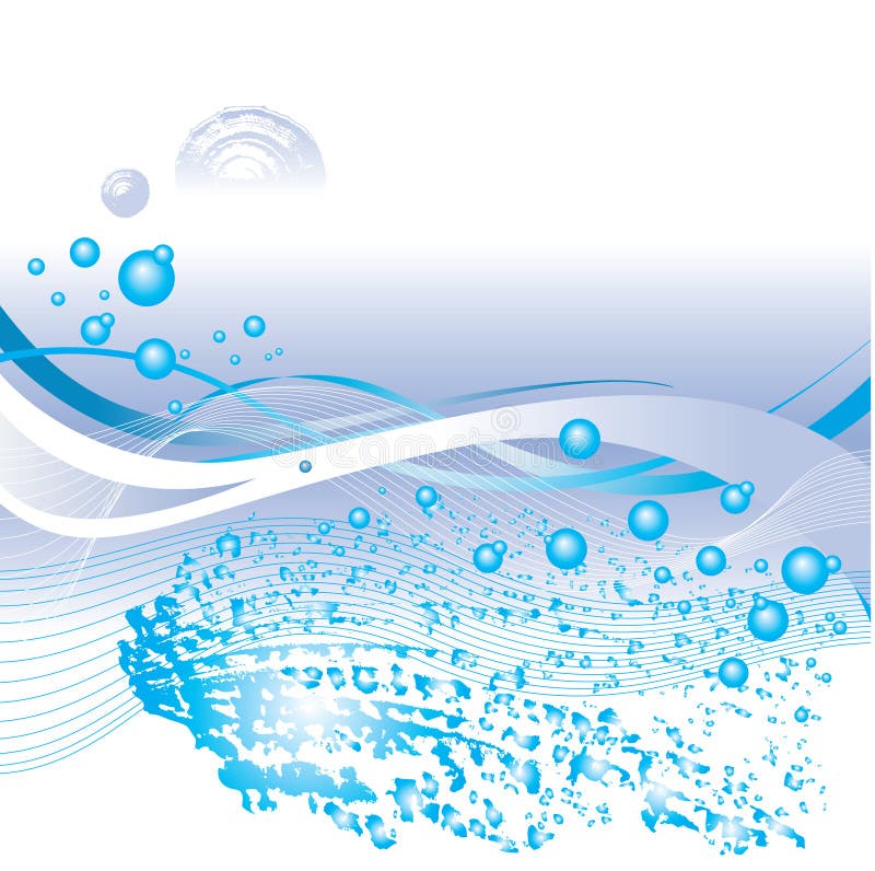 Fondo acuático abstracto ilustración del vector. Ilustración de agua ...