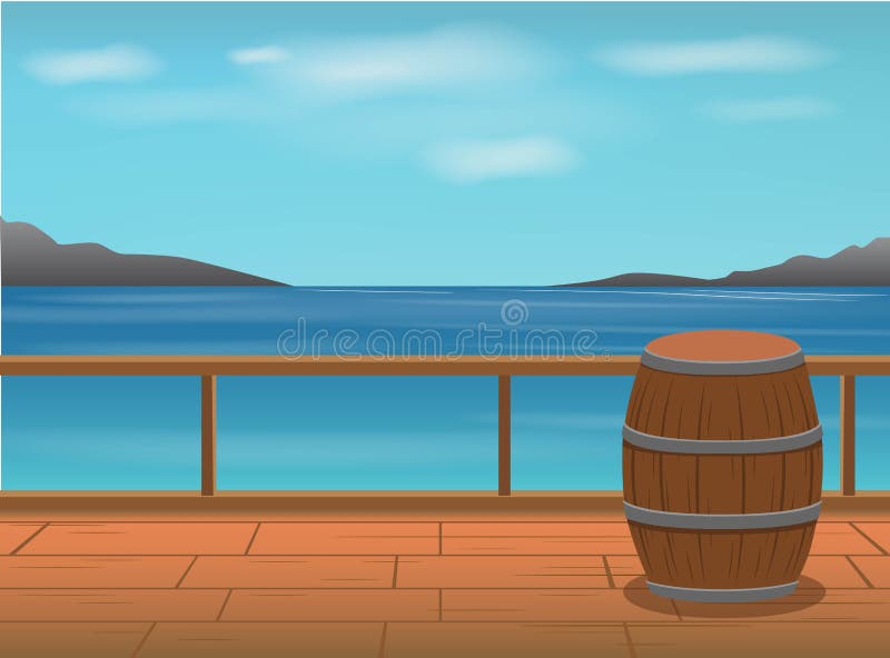 Fondo del barco pirata ilustración del vector. Ilustración de madera ...