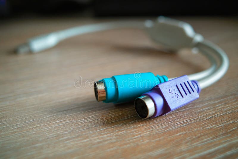 Fondo Del Cable Del Convertidor Usb a Ps2 Foto de archivo - Imagen de ...
