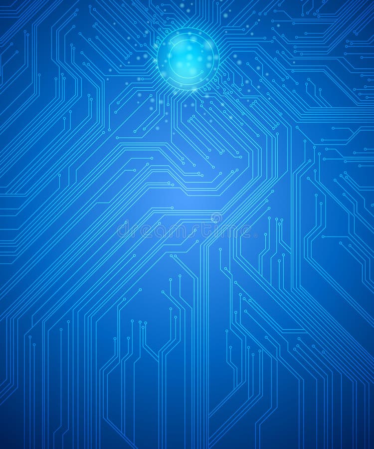 Fondo Del Circuito De La Informática Ilustración del Vector ...