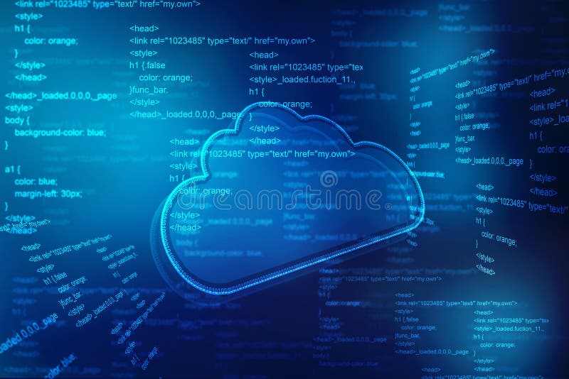 Fondo Del Concepto De Internet De La Tecnolog?a De Ordenadores De La Nube Stock de ilustración ...