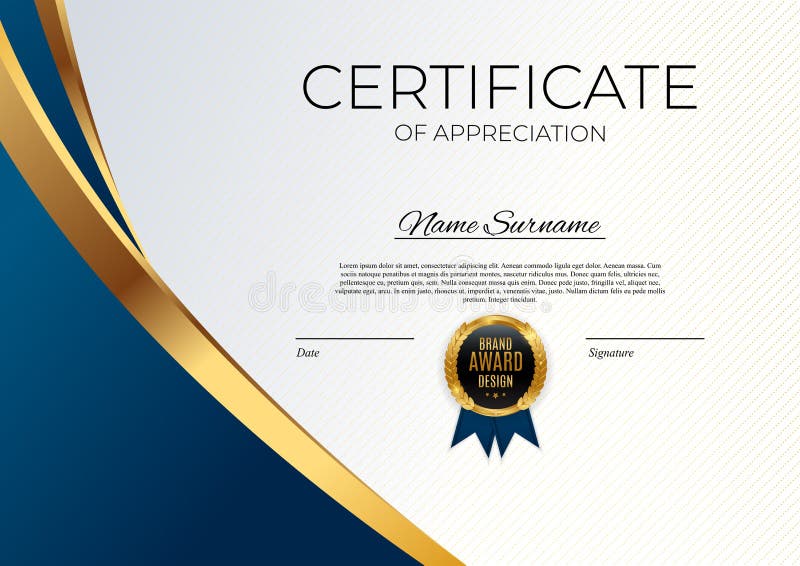 Plantilla De Certificado De Logro Azul Y Rojo Con Placa Dorada Y Borde ... Plantilla De Certificado De Logro Azul Y Rojo Con Placa Dorada Y Borde ...