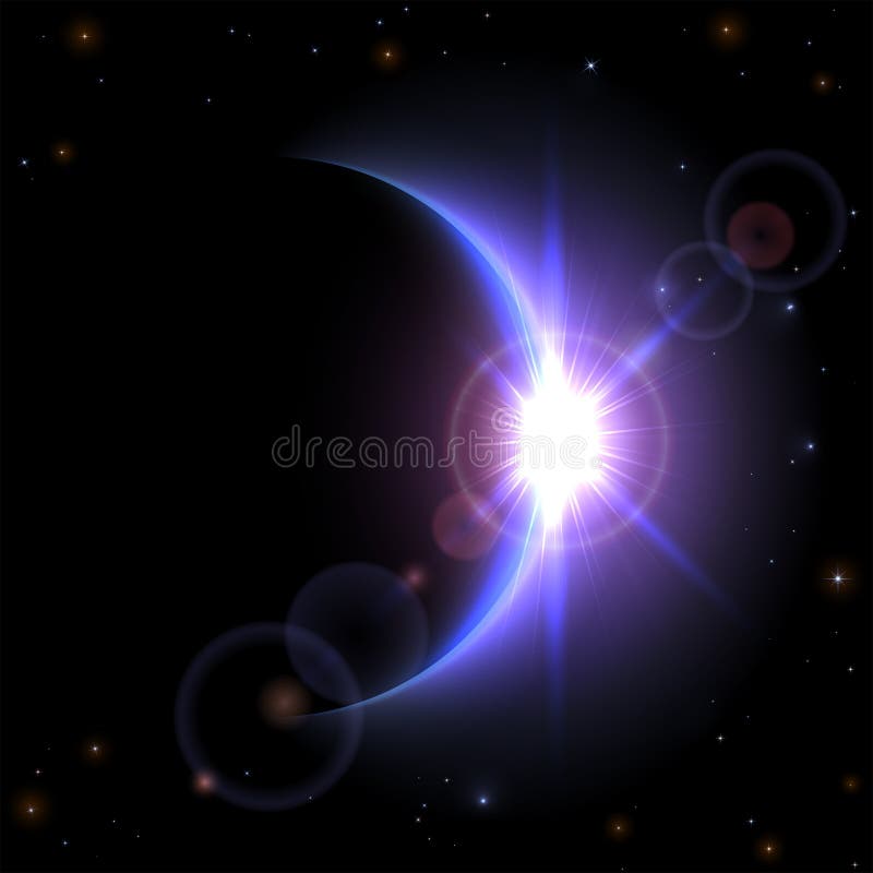 Fondo de eclipse ilustración del vector. Ilustración de solar - 30630025