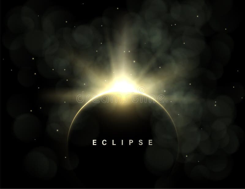 Fondo Del Eclipse Del Espacio Ilustración del Vector - Ilustración de ...