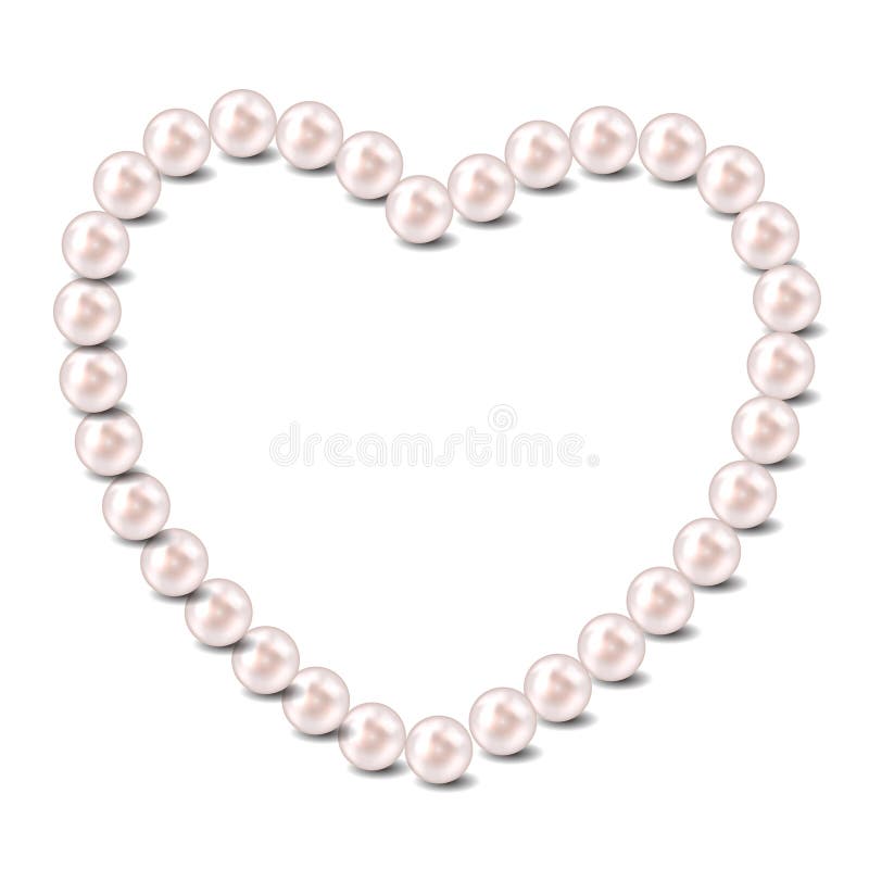 Fondo Del Ejemplo Del Vector Del Corazón De La Perla Ilustración del ...