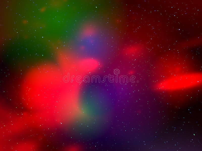 Fondo Del Paisaje Del Espacio De Color Con La Sistema Solar Ilustración ...