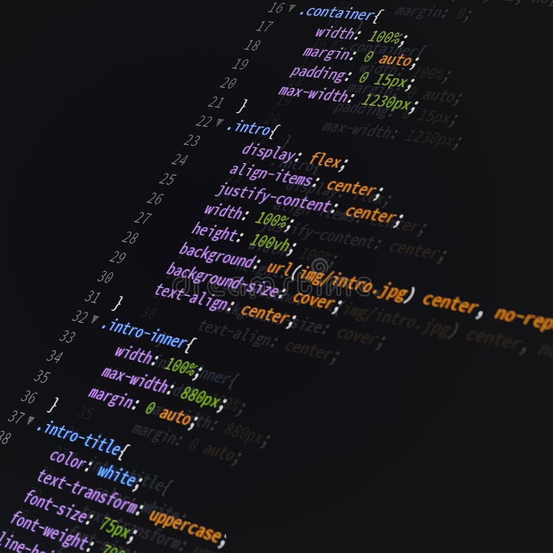 Fondo Del Lenguaje De Codificación Web Css Stock de ilustración ...
