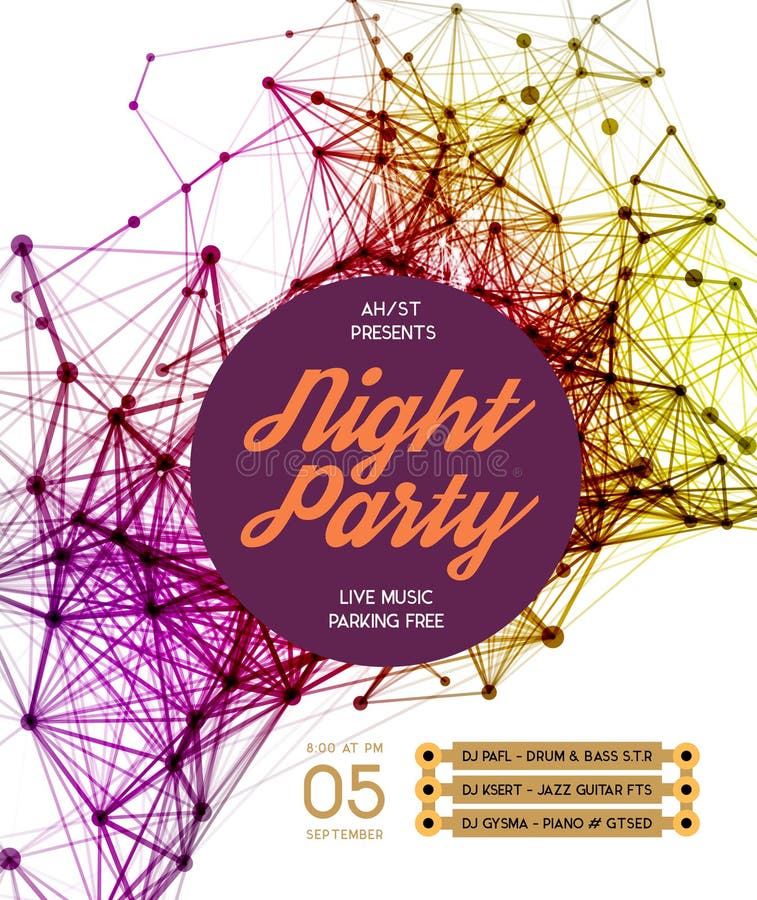 Fondo Del Manifesto Del Partito Di Discoteca Di Notte Illustrazione ... Fondo Del Manifesto Del Partito Di Discoteca Di Notte Illustrazione ...