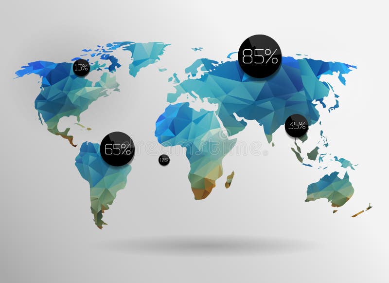 Fondo del mapa del mundo stock de ilustración. Ilustración de global ...