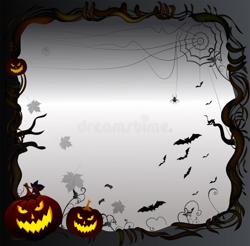 Fondo Del Marco De Halloween Ilustración del Vector - Ilustración de ...