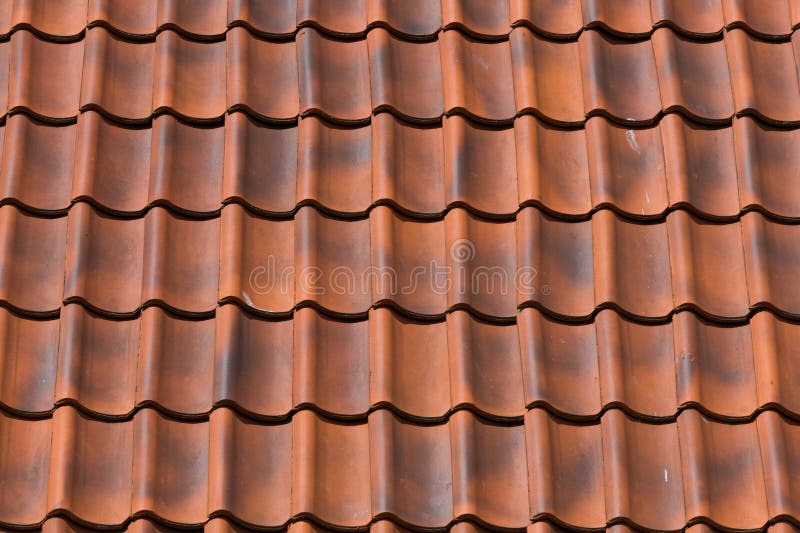 Fondo Del Techo De Tejas Rojas Foto de archivo - Imagen de material ...