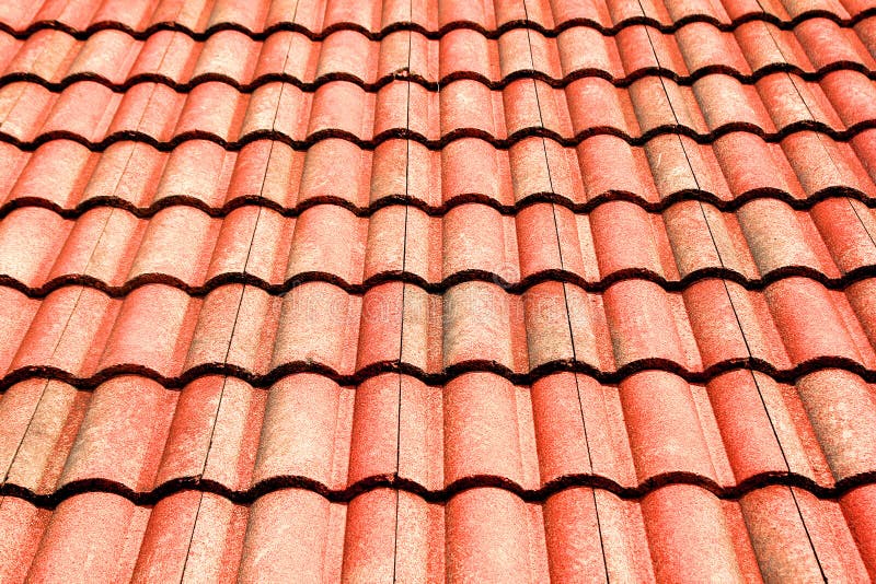 Fondo Del Tejado De Tejas Rojas Imagen de archivo - Imagen de techado ...