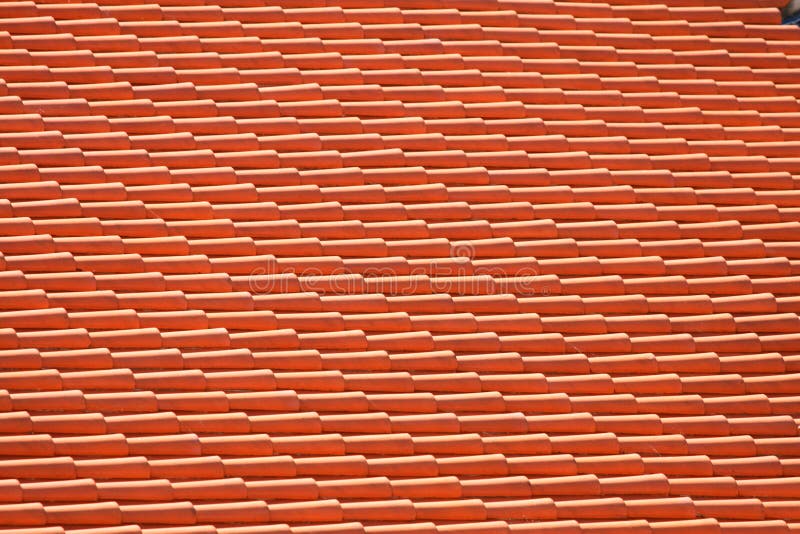 Fondo Del Tejado De Tejas Rojas Foto de archivo - Imagen de fondo ...