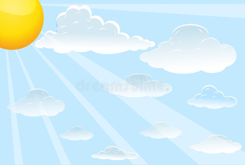 Fondo Del Vector Con El Cielo Ilustración del Vector - Ilustración de ...