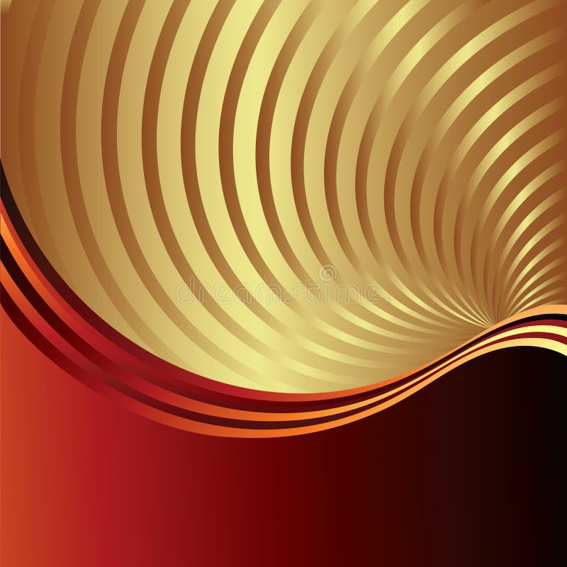 Fondo Del Vector Con Los Rayos De Oro Del Remolino Stock de ilustración ...