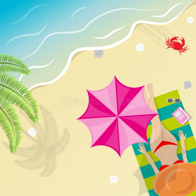 Fondo Del Vector De La Playa Ilustración del Vector - Ilustración de ...