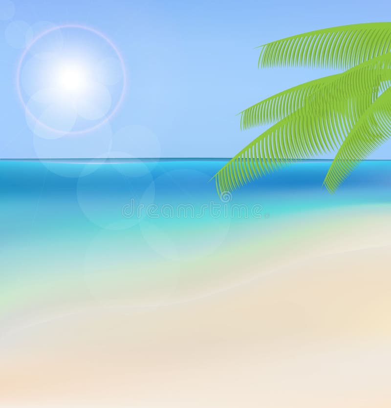 Fondo Del Vector De La Playa Ilustración del Vector - Ilustración de ...