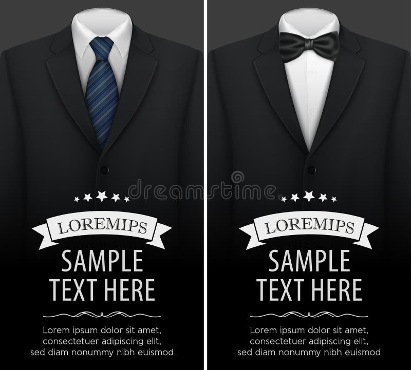 Fondo Del Vector Del Smoking Con La Corbata De Lazo Ilustración del ...