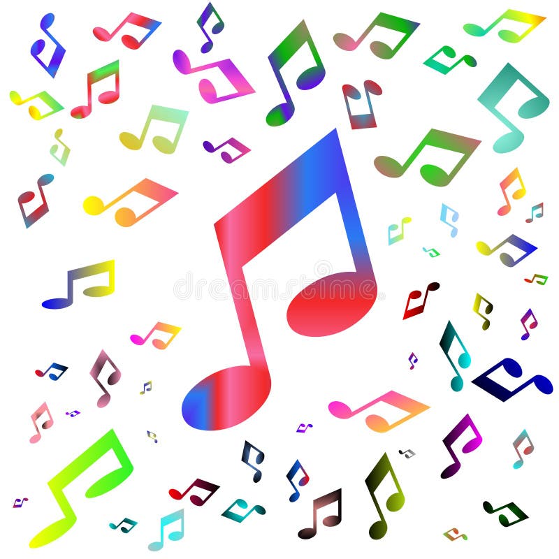 Fondo delle note colorate illustrazione di stock. Illustrazione di ...