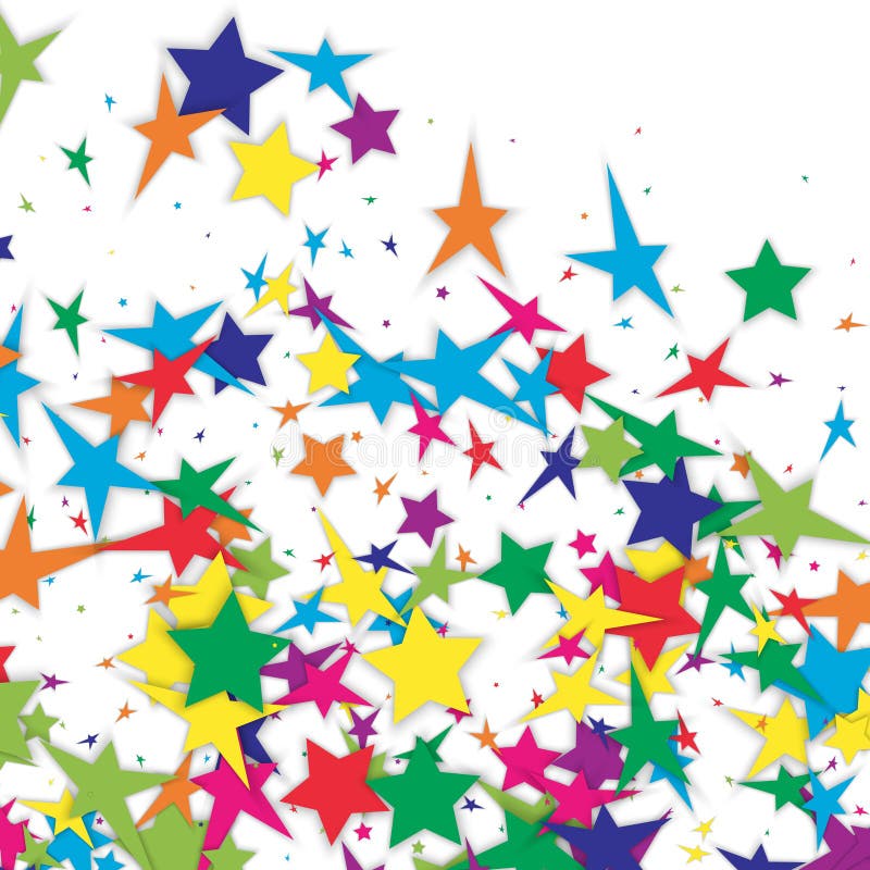 Fondo Delle Stelle Multicolori Dei Coriandoli Illustrazione Vettoriale ...