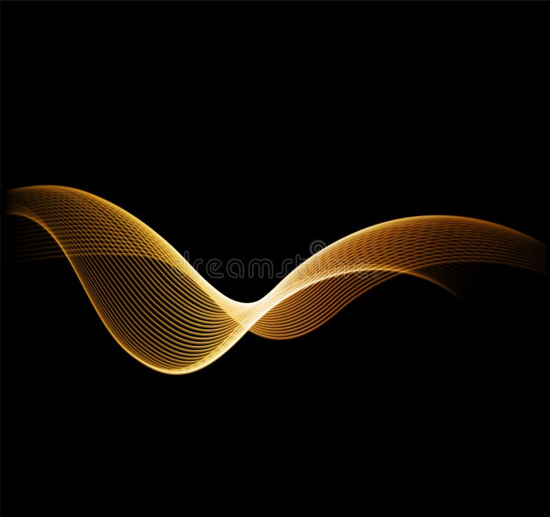 Fondo Digital Abstracto Con La Línea Del Oro Ilustración del Vector ...