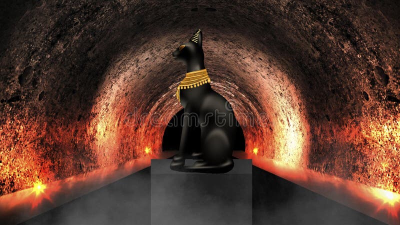 Fondo Egipcio Del Asbstract, Diosa De Egipto Bastet Stock de ...