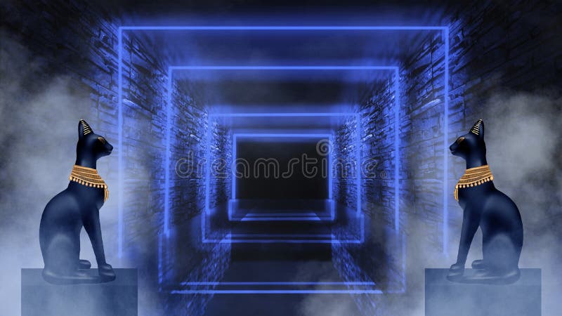 Fondo Egipcio Del Asbstract, Diosa De Egipto Bastet Stock de ...