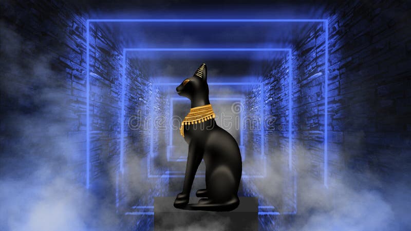Fondo Egipcio Del Asbstract, Diosa De Egipto Bastet Stock de ...
