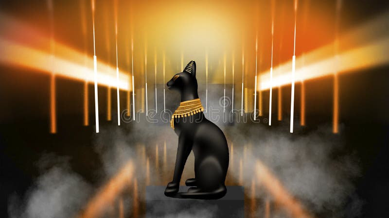 Fondo Egipcio Del Asbstract, Diosa De Egipto Bastet Stock de ...