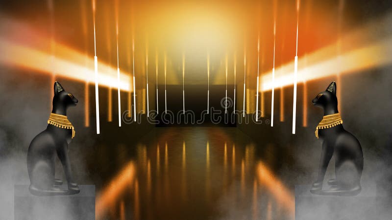 Fondo Egipcio Del Asbstract, Diosa De Egipto Bastet Stock de ...