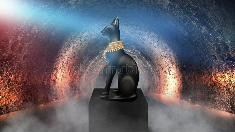 Fondo Egipcio Del Asbstract, Diosa De Egipto Bastet Stock de ...