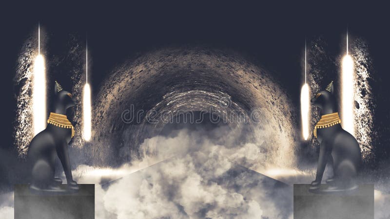 Fondo Egipcio Del Asbstract, Diosa De Egipto Bastet Stock de ...