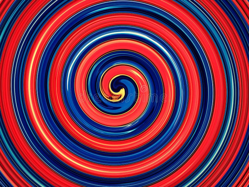 Espiral Rojo Y Azul Del Fractal Stock de ilustración - Ilustración de ...