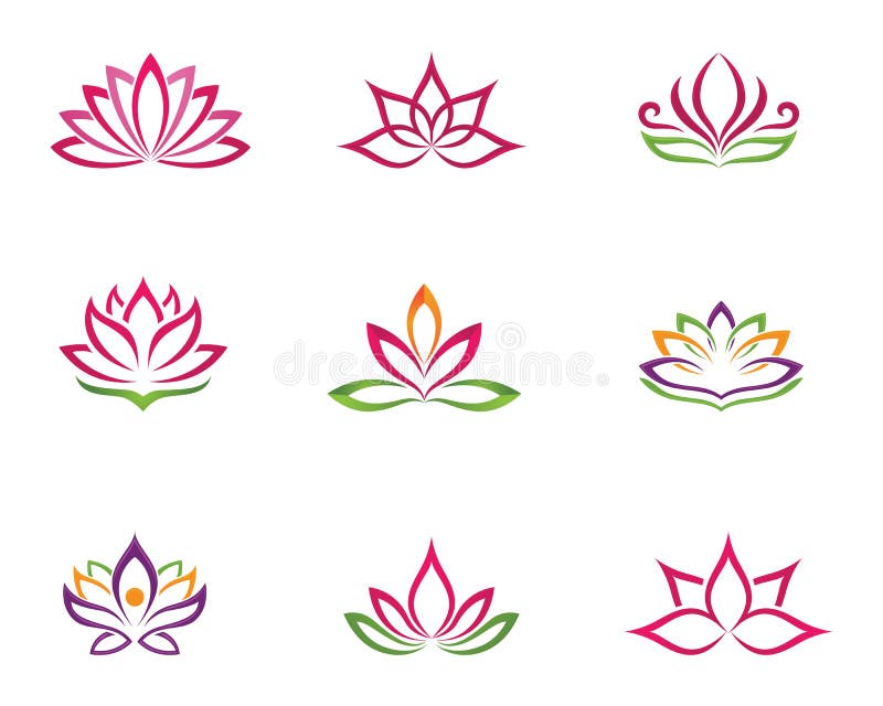 Vector Del Icono De La Flor De Loto Ilustración del Vector ... Vector Del Icono De La Flor De Loto Ilustración del Vector ...