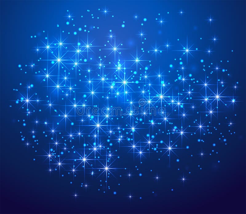 Fondo estrellado azul ilustración del vector. Ilustración de arte ...
