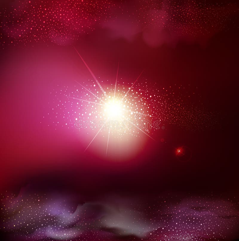 Fondo Fantástico Del Vector Con El Espacio Ilustración del Vector ...