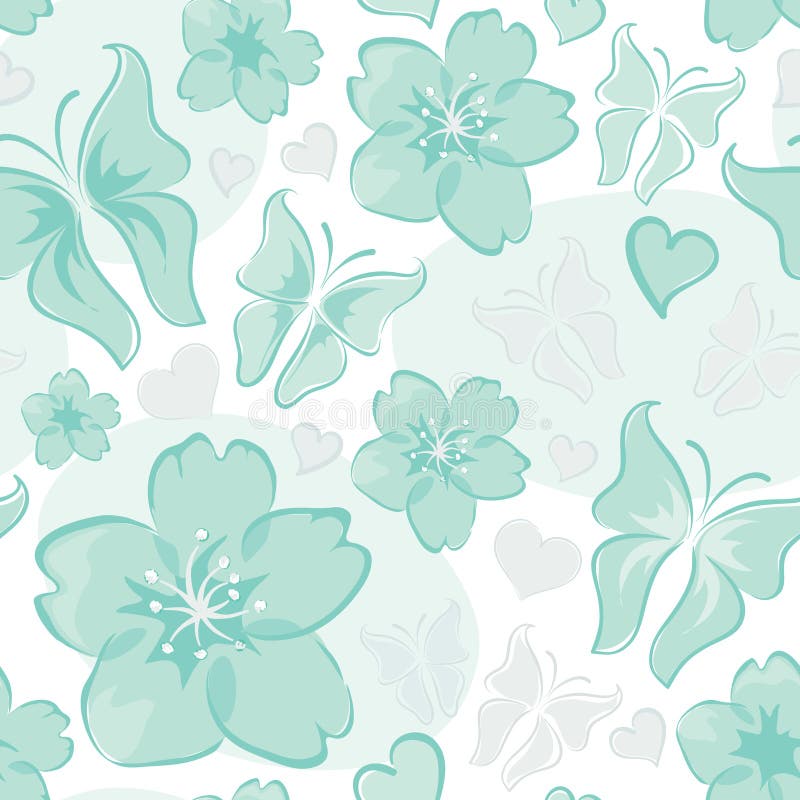 Fondo Floral De La Turquesa Ilustración del Vector - Ilustración de ...