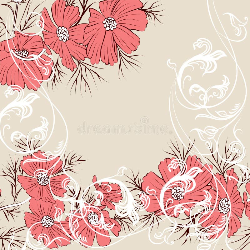 Fondo floral del vector ilustración del vector. Ilustración de rosa ...