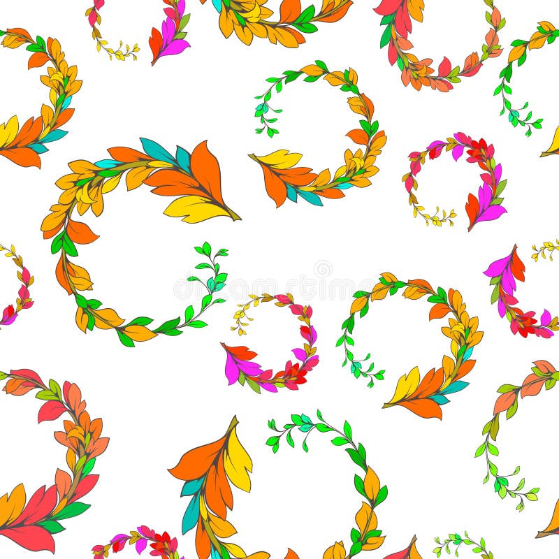 Fondo Floral Inmaculado. Fondo Con Ramas Sobre Fondo Blanco Ilustración ...