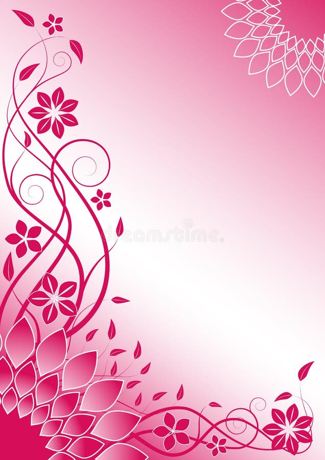 Fondo Floral Rosado Del Vector Ilustración del Vector - Ilustración de ...