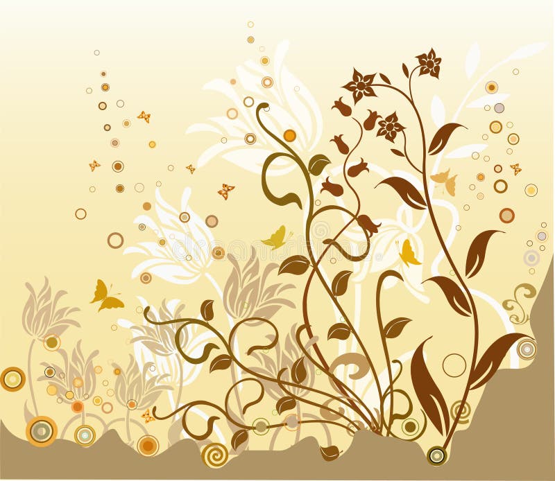 Fondo floral - vector ilustración del vector. Ilustración de extracto ...